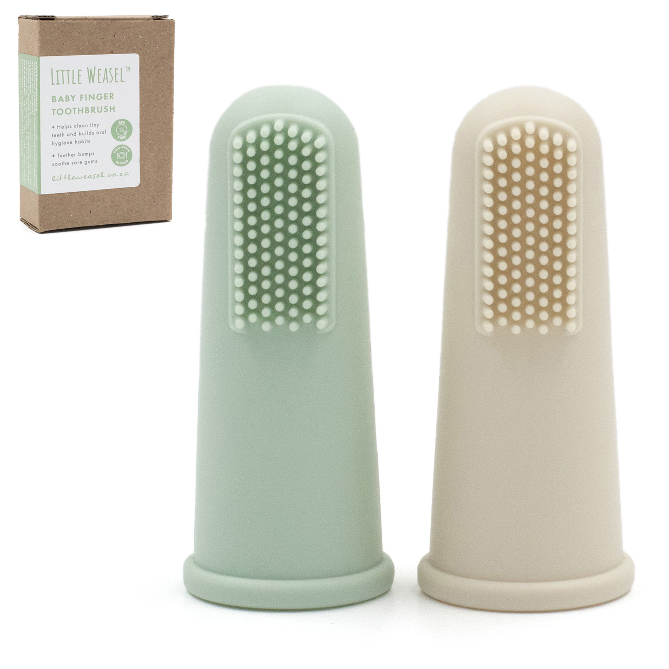 Baby Finger Toothbrush 2-Pack | Little Weasel – Little Weasel ZA
