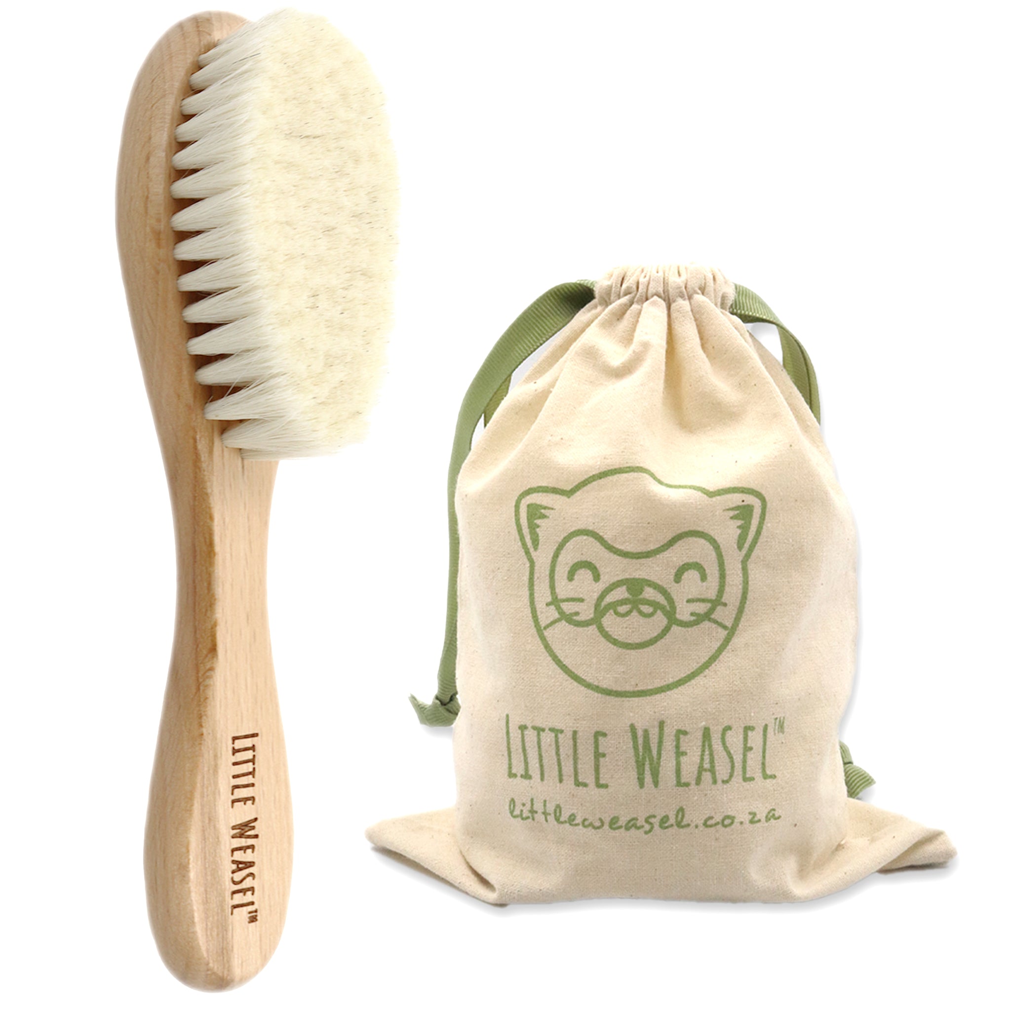 Baby Hair Brush - Gentle Goat’s Wool Bristles | Little Weasel – Little ...