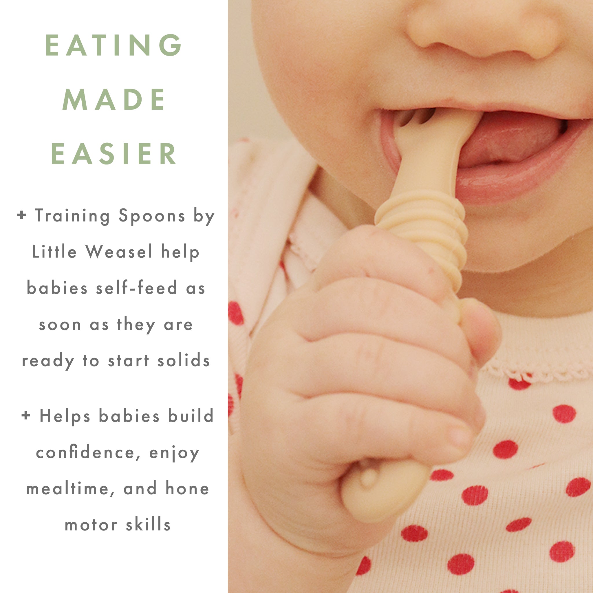 Stage 1 Baby Training Spoons for Self-Feeding – Little Weasel ZA