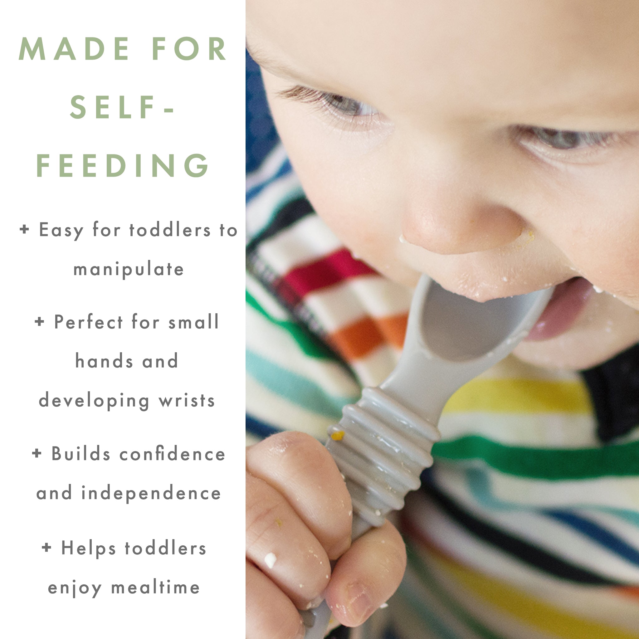 Stage 2 Toddler Training Spoons with Easy Grip – Little Weasel ZA